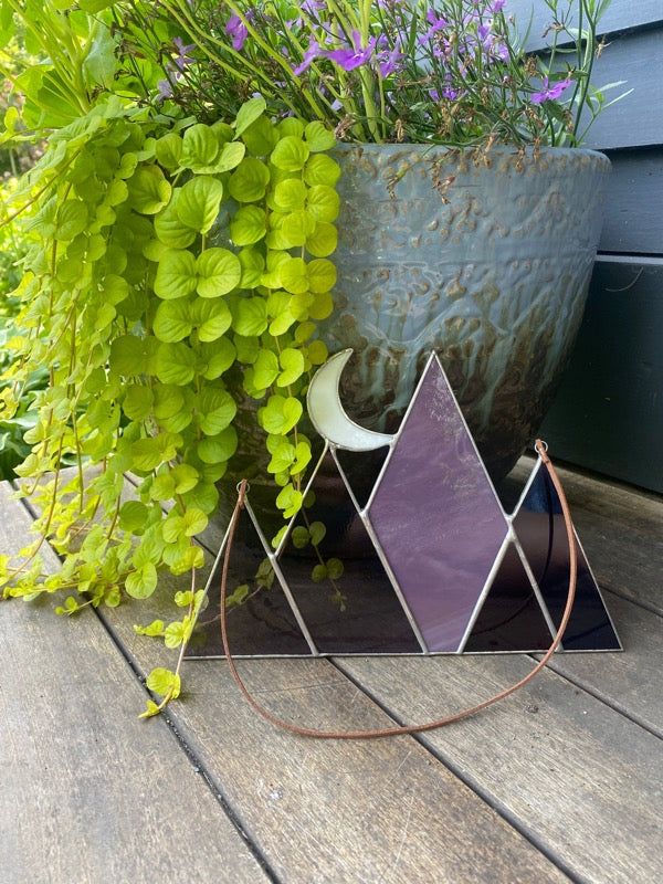 Mountains & Crescent Moon - Purple – Root Studio